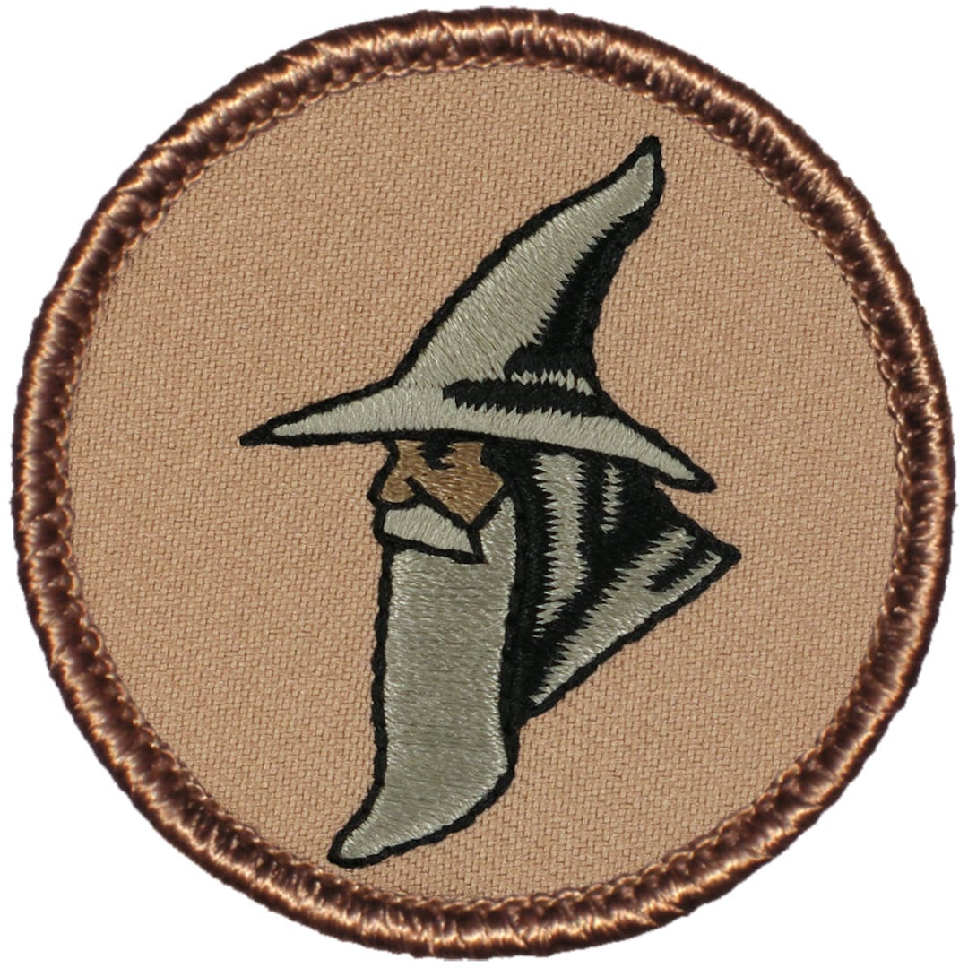 Grey Wizard Patch - 2 Inch Diameter Embroidered Patch - Etsy