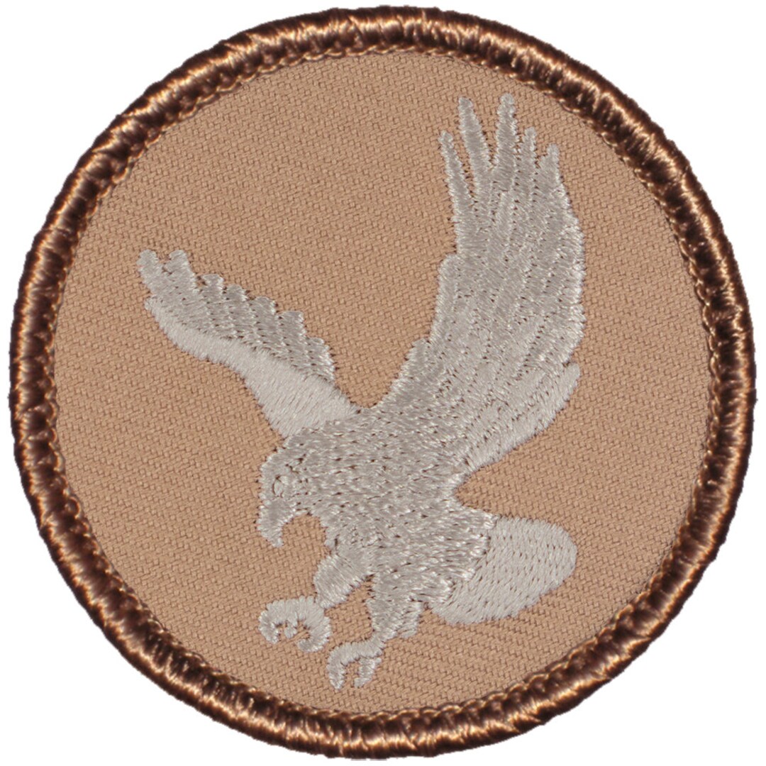 Silver Eagle Patch 2 Inch Diameter Embroidered Patch - Etsy