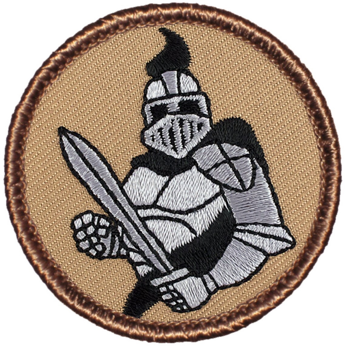 Black Knight Patch 2 Inch Diameter Embroidered Patch - Etsy