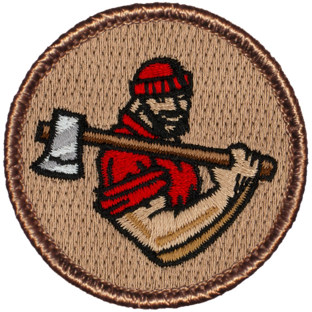 Lumberjack Patch (407) 2 Inch Diameter Embroidered Patch - Etsy