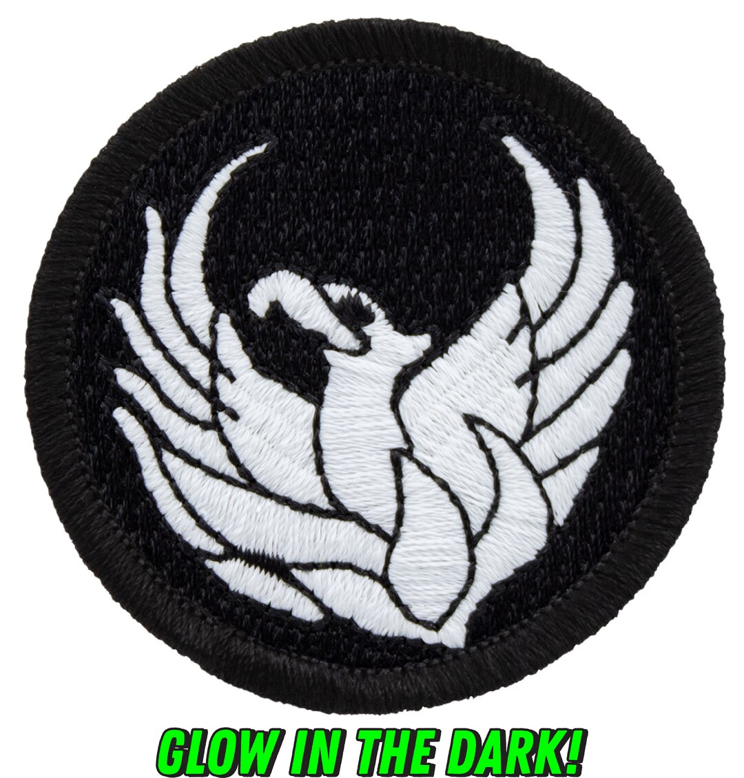 Glowing Phoenix Patch (806GL) 2 Inch Diameter Embroidered Patch - Etsy