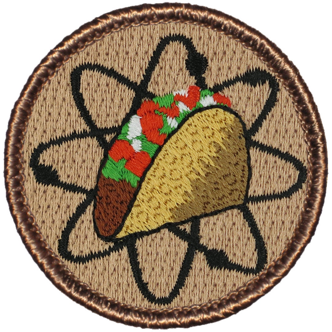 Atomic Taco Patch 2 Inch Diameter Embroidered Patch - Etsy