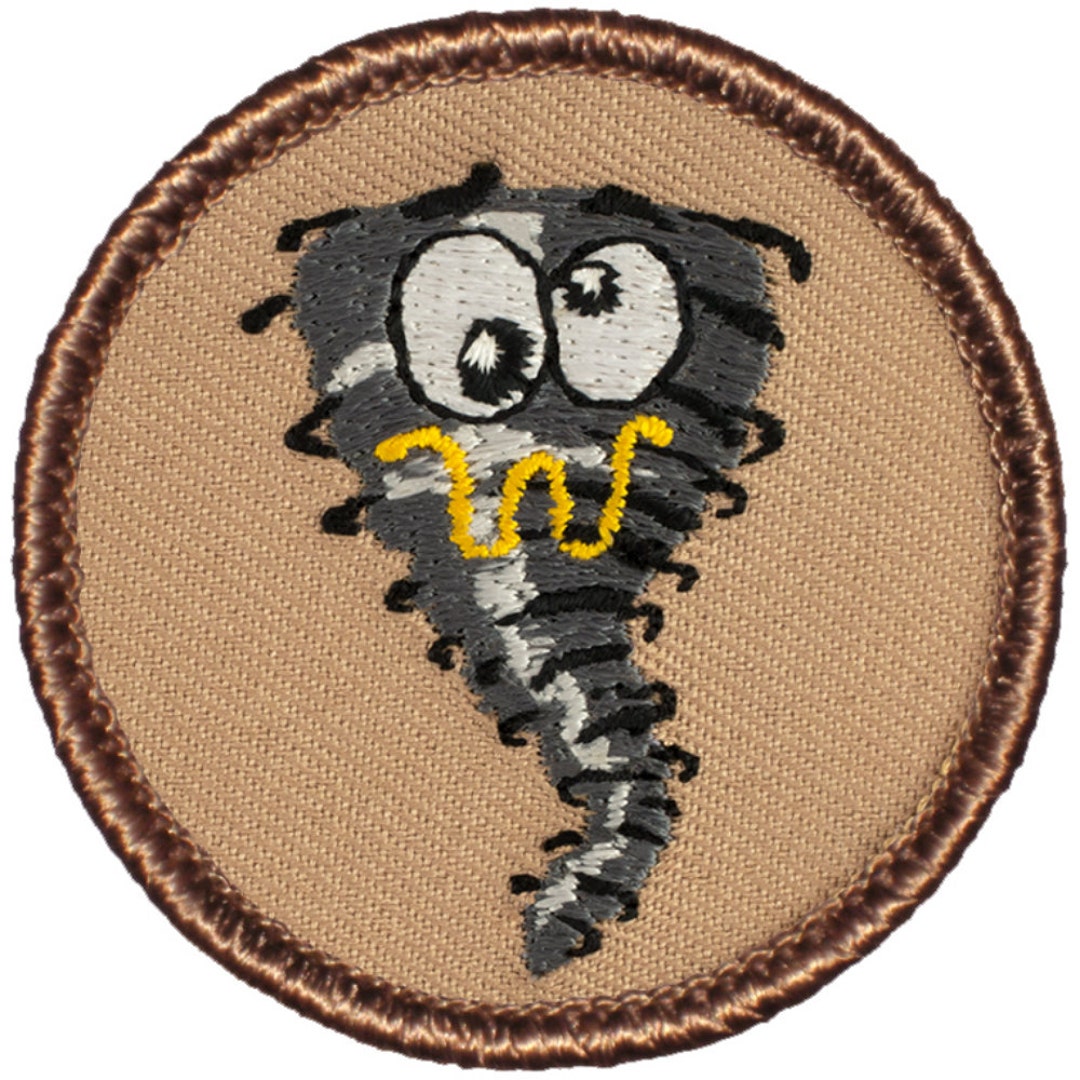 Crazy Hurricane Patch - 2 Inch Diameter Embroidered Patch - Etsy