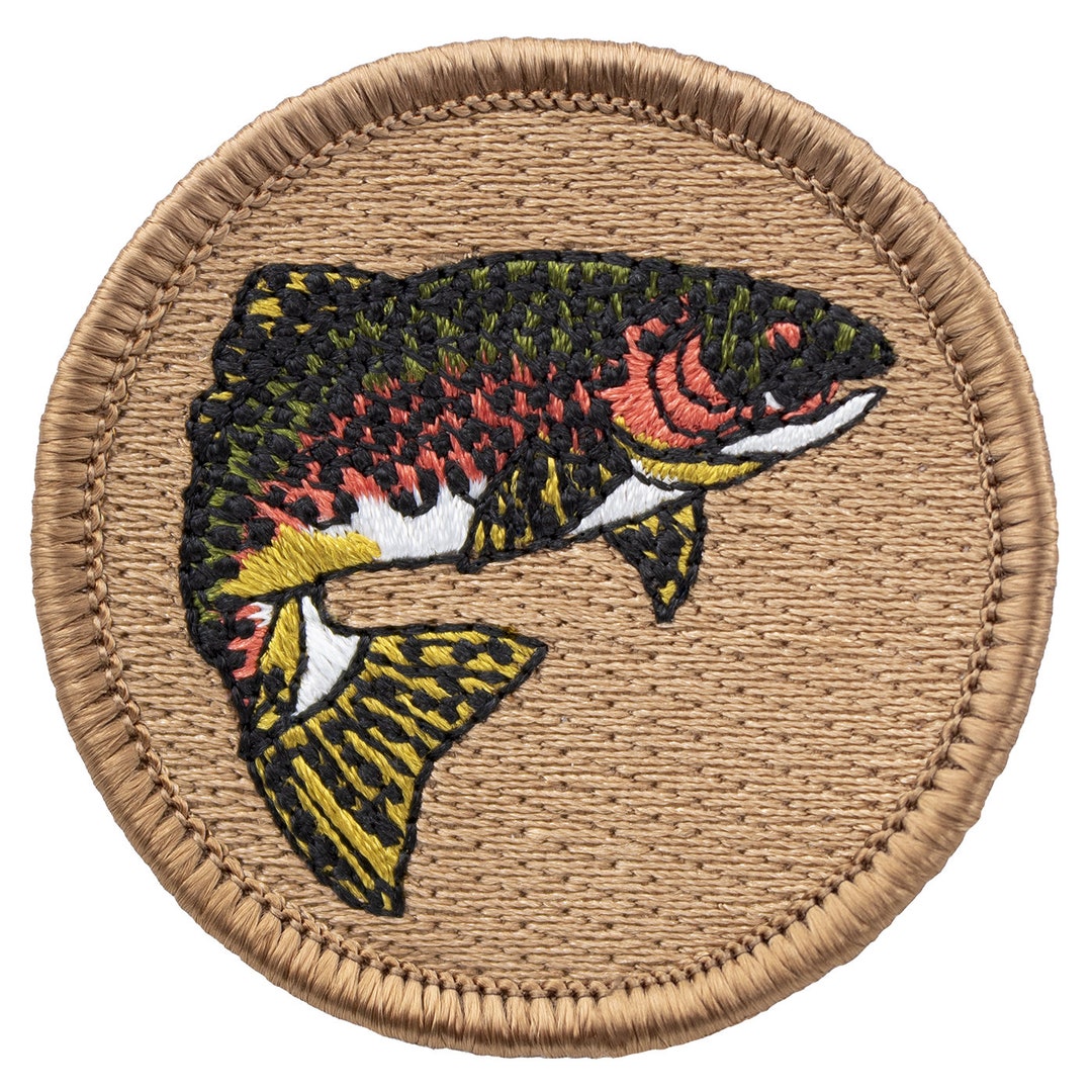 Rainbow Trout Patch (298) 2 Inch Diameter Embroidered Patch - Etsy