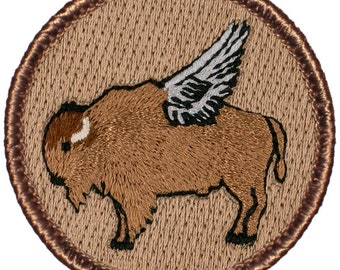 Thunder Buffalo Patch 2 Inch Diameter Embroidered Patch | Etsy