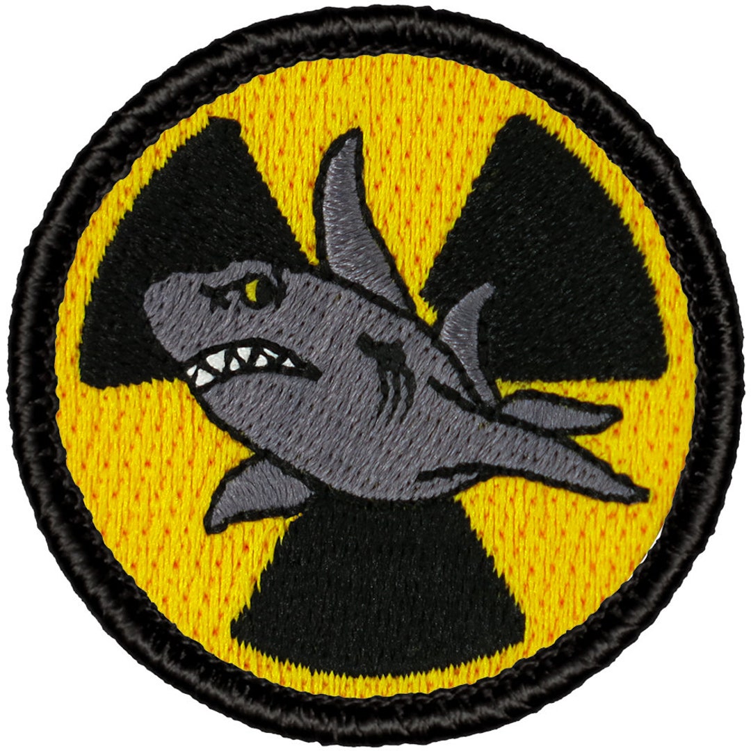 Nuclear Shark Patch 786R 2 Inch Diameter Embroidered Patch - Etsy