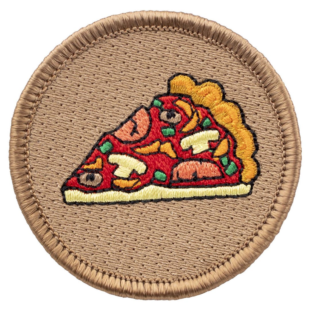 Pizza Patch – 2 Inch Diameter Embroidered Patch - Etsy