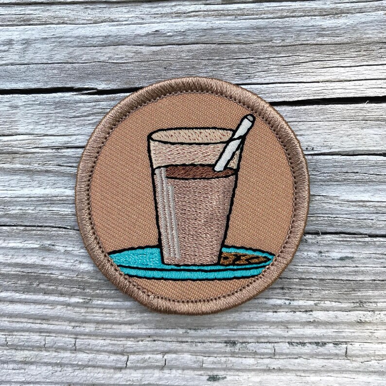 Chocolate Milk Patch - 2 Inch Diameter Embroidered Patch - Etsy