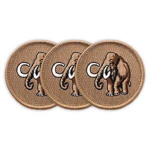 Wooly Mammoth Patch - 2 Inch Diameter Embroidered Patch - Etsy