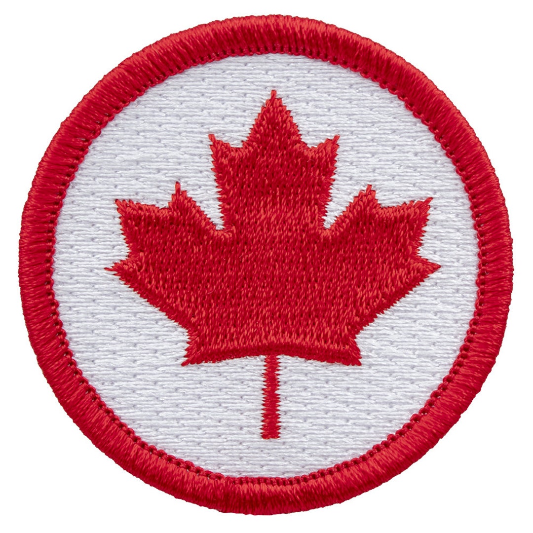 Canadian Maple Leaf Patch 2 Inch Diameter Embroidered Patch - Etsy