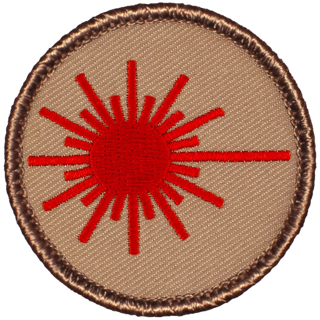Red Laser Patch - 2 Inch Diameter Embroidered Patch - Etsy