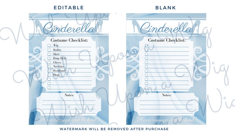 INSTANT DOWNLOAD Costume Checklist Planner for Cosplay - Etsy