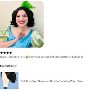 Park Style Ugly Stepsister Drizella Tremaine Wig - Black - Etsy