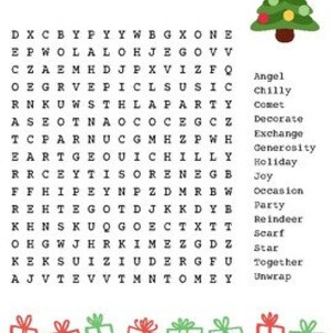 Christmas Word Search, Christmas Activity, Printable Activity ...