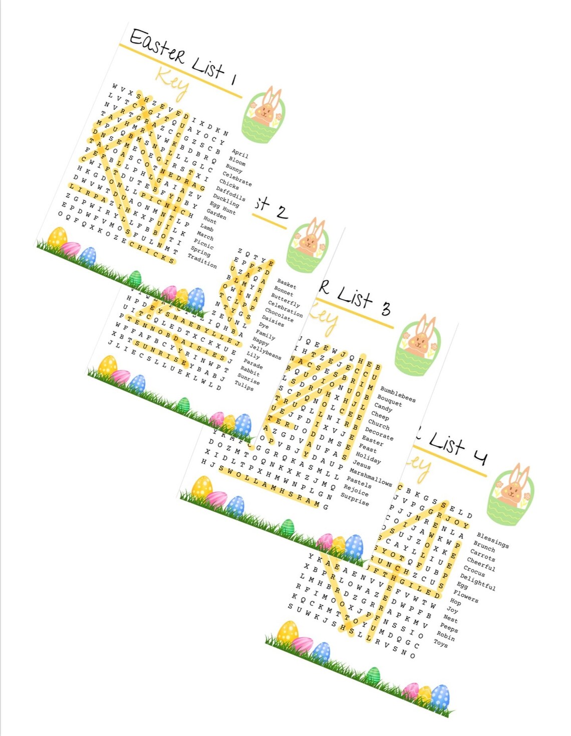 Easter Word Search, Printable Easter Game, Printable Kids Party Games ...