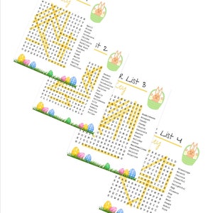 Easter Word Search, Printable Easter Game, Printable Kids Party Games ...