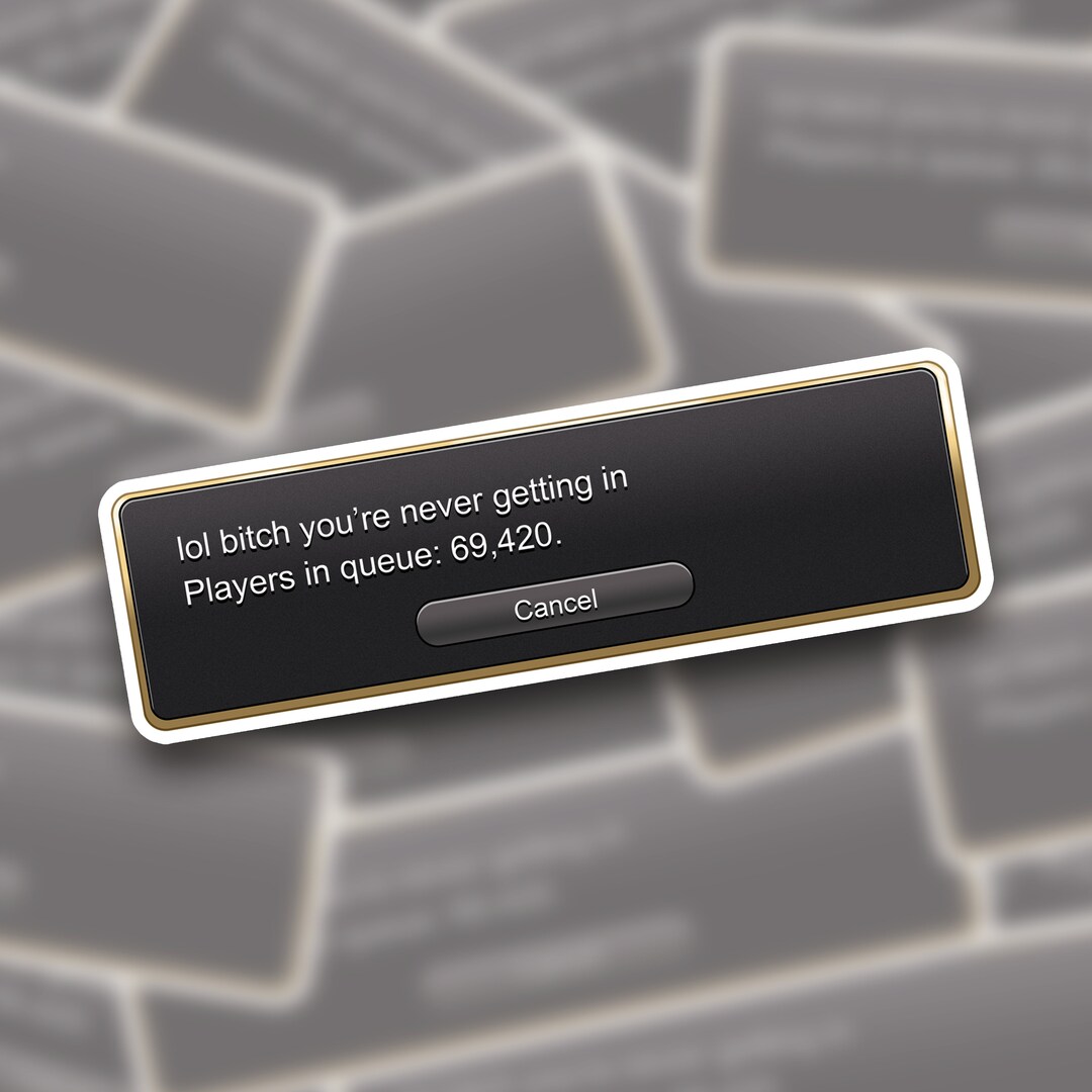 FFXIV | Mocking Queue Sticker - Etsy