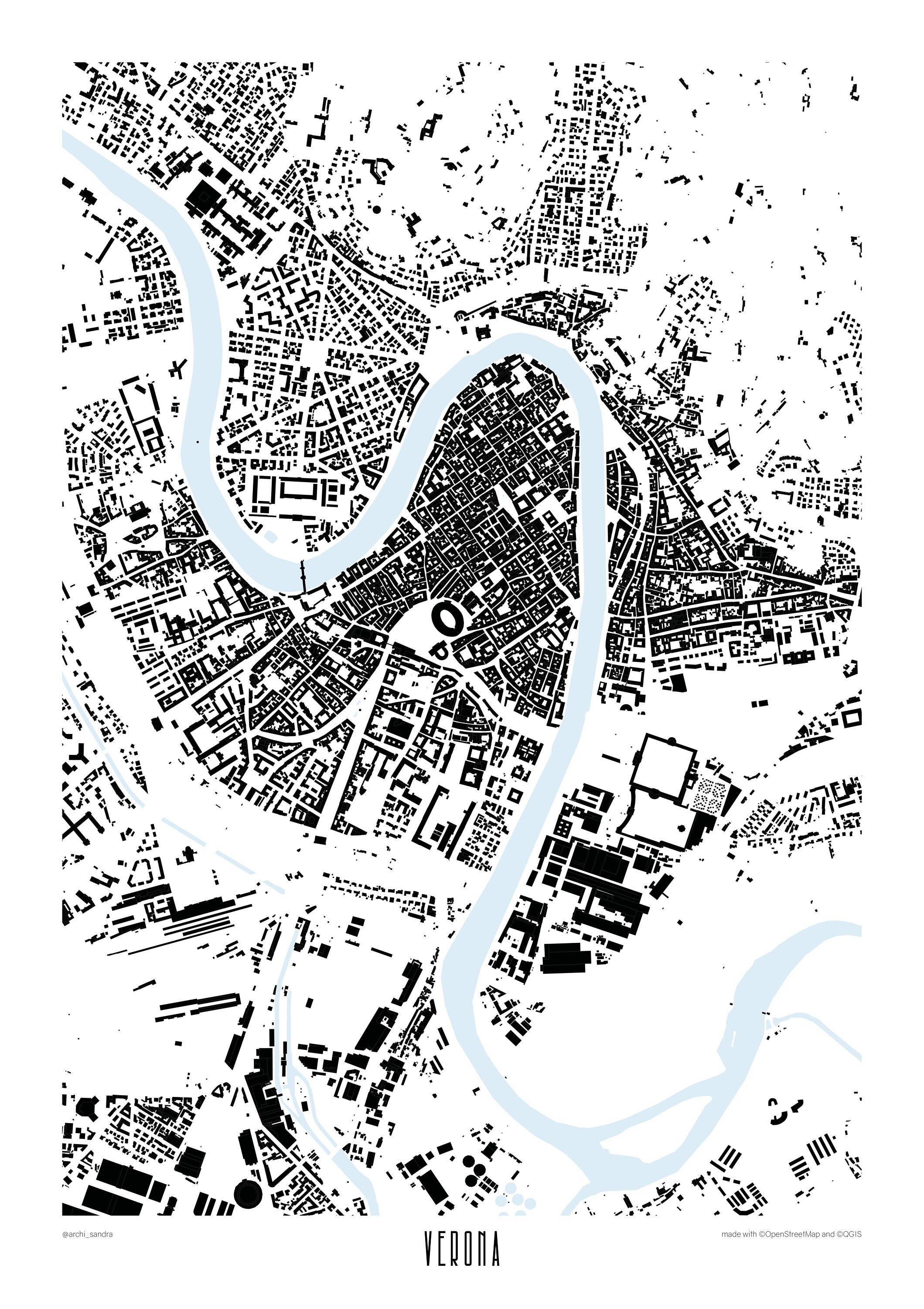 VERONA Printable Map / Digital City Map Printable Wall - Etsy