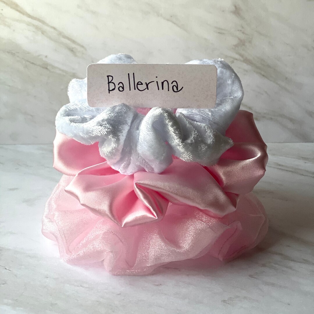 Ballerina Scrunchie Set: Velvet, Satin, Organza Hair Ties - Etsy
