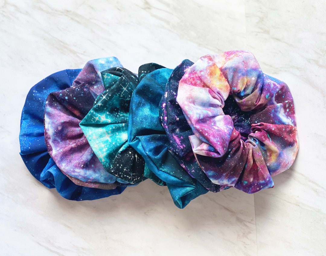 Galaxy Scrunchie: Jumbo Cotton Celestial Hair Accessory - Etsy