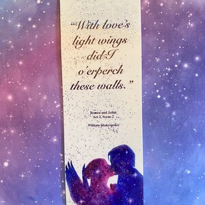 Galaxy Romeo and Juliet Bookmark - Collectible Book Accessory. Literary ...