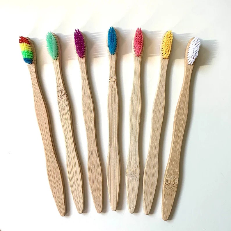 Natural Bamboo Toothbrush - Set of 2| Eco-friendly Wooden Toothbrush ...