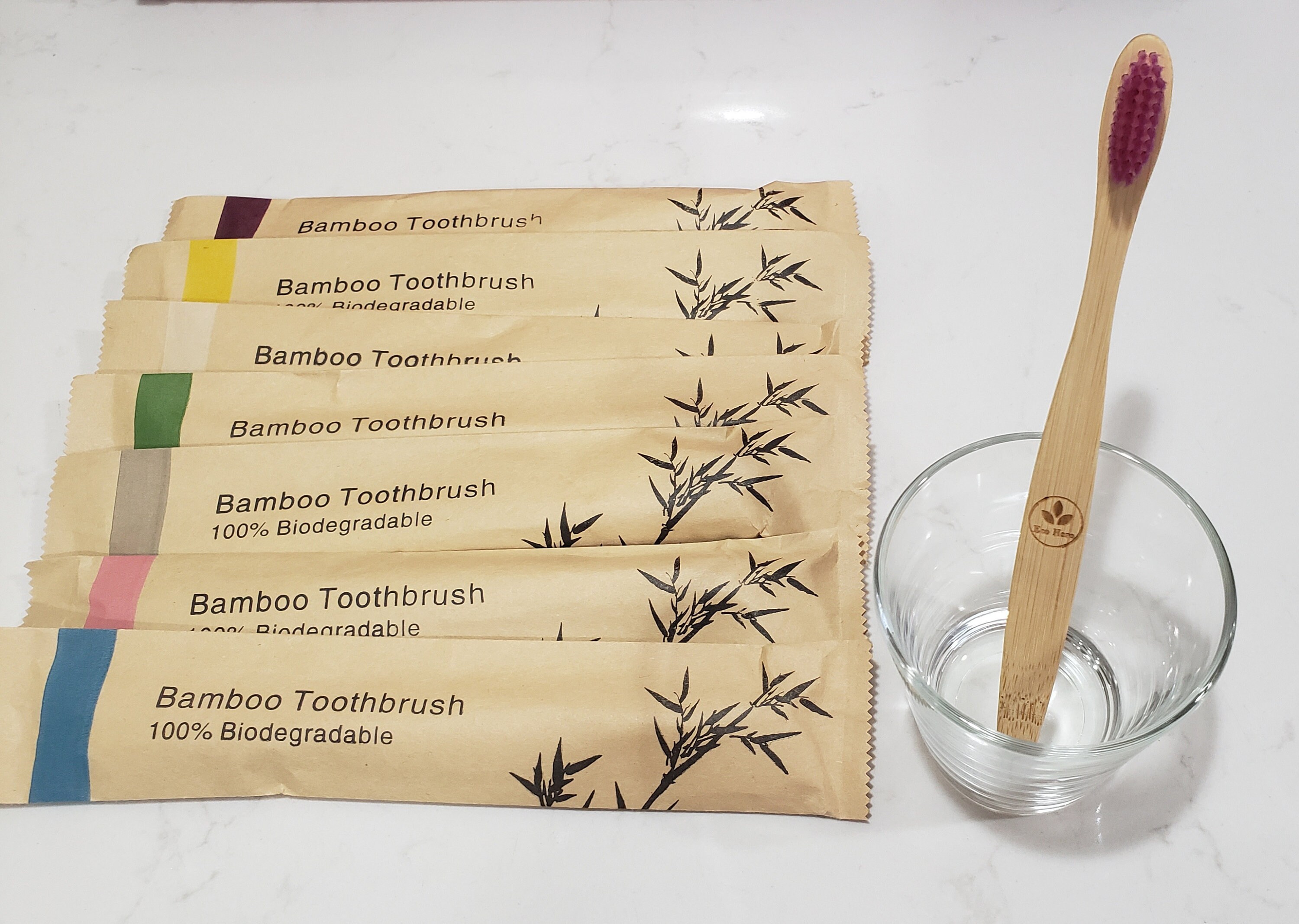 Natural Bamboo Toothbrush - Set of 2| Eco-friendly Wooden Toothbrush ...