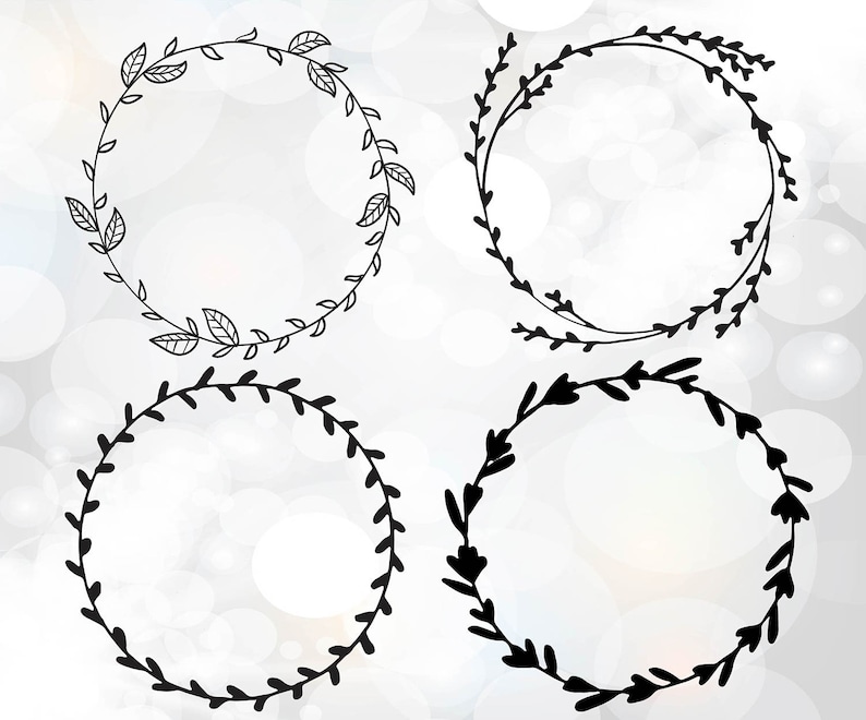Couronne de fleurs collection svg Couronne de Laurier | Etsy