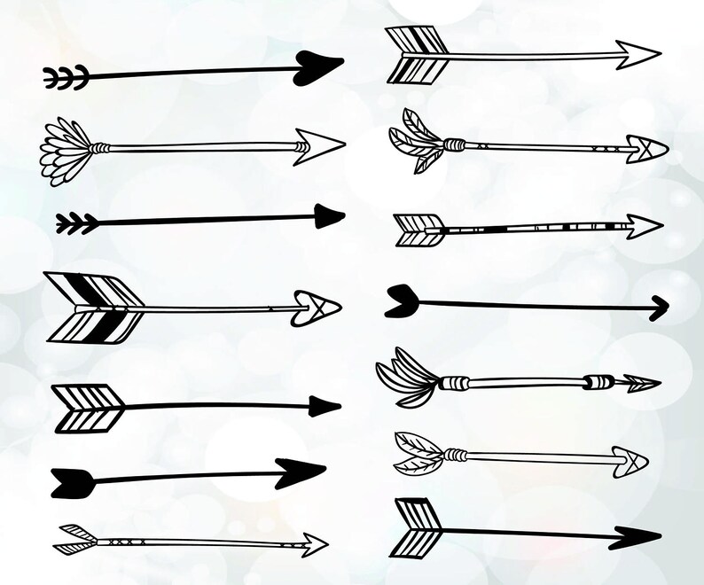 Arrows Svg Files for Cutting Hand Drawn Boho Arrows - Etsy