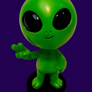 UFO Alien Peace Sign Bobble Head Doll - Etsy