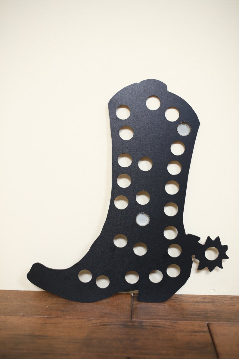 Routed Cowboy Boot Beer Bottle Cap Holder | Beer Cap Display | Man Cave ...