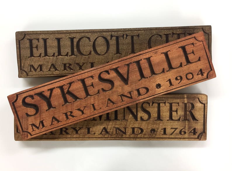 Wood Town Signs | Custom Wood Signs | Hometown Wooden Signs | City ...