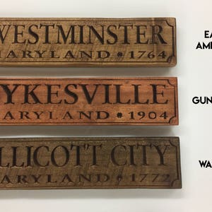 Wood Town Signs | Custom Wood Signs | Hometown Wooden Signs | City ...