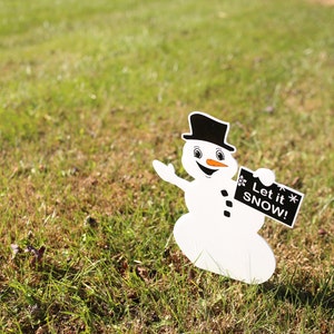 Snowman Lawn Decor | Yard Signs | Christmas Lawn Sign | Holiday ...