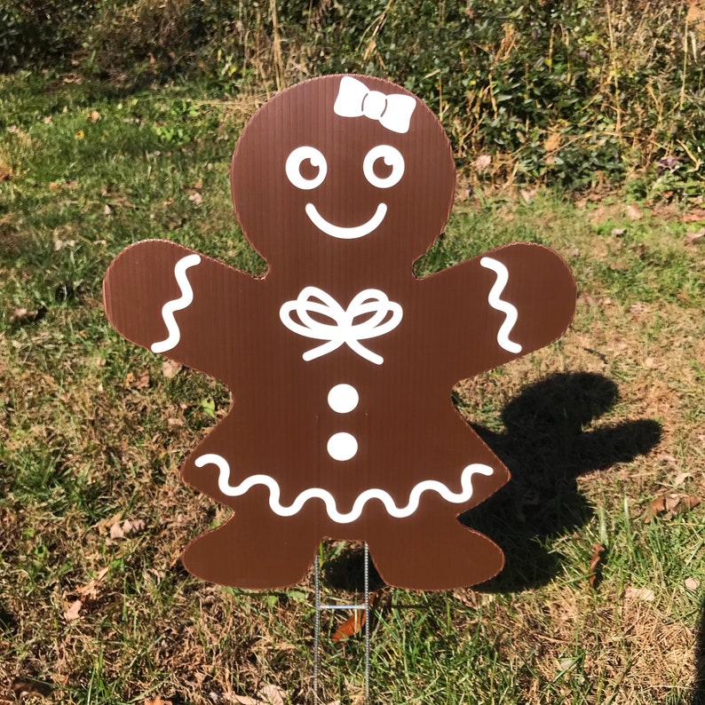 Gingerbread Woman Lawn Decor | Christmas Yard Signs | Holiday ...