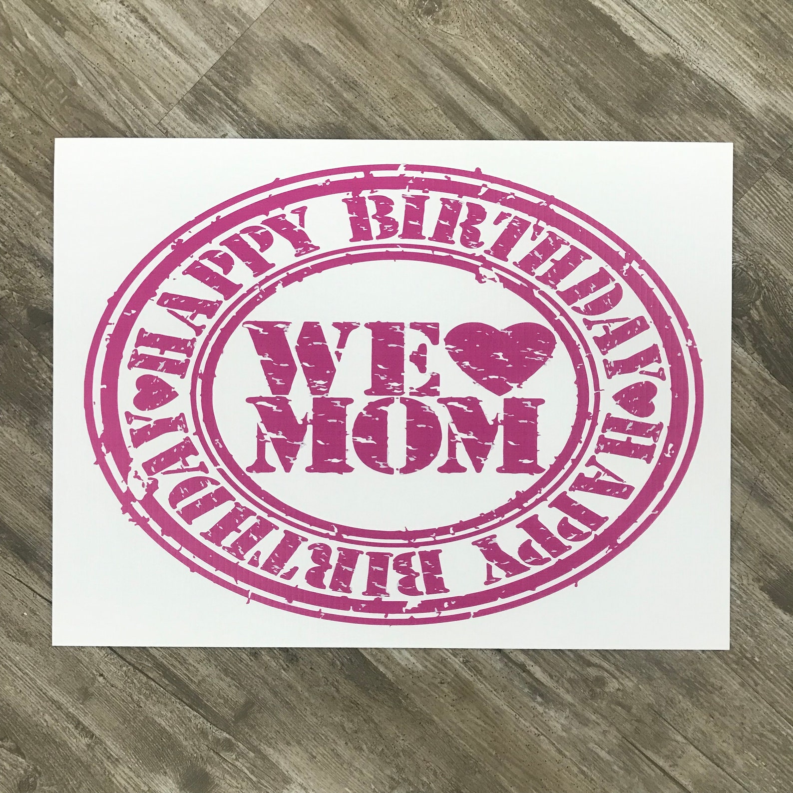 Happy Birthday Mom Yard Sign Lawn Decoration Birthday Sign - Etsy