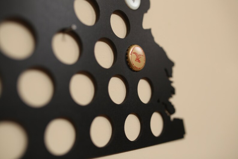 Virginia Bottle Cap Display State Shaped Beer Bottle Cap - Etsy