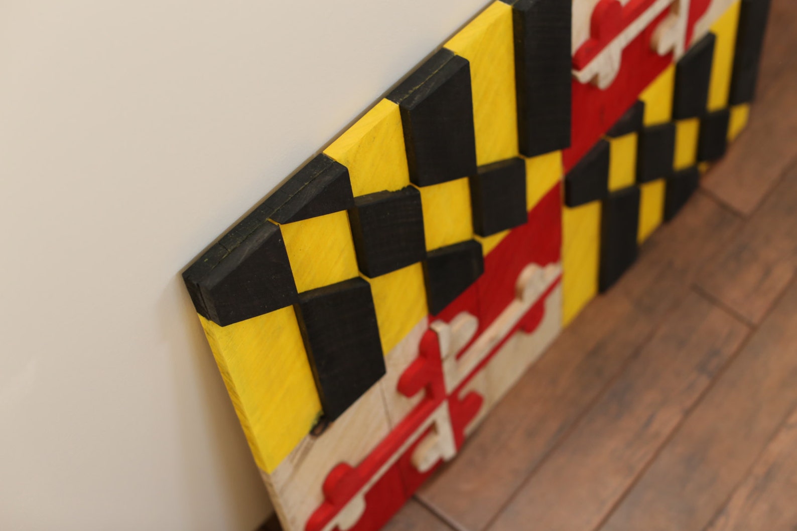 Handmade Wooden Maryland Flag | Maryland Decoration | Rustic Signs ...