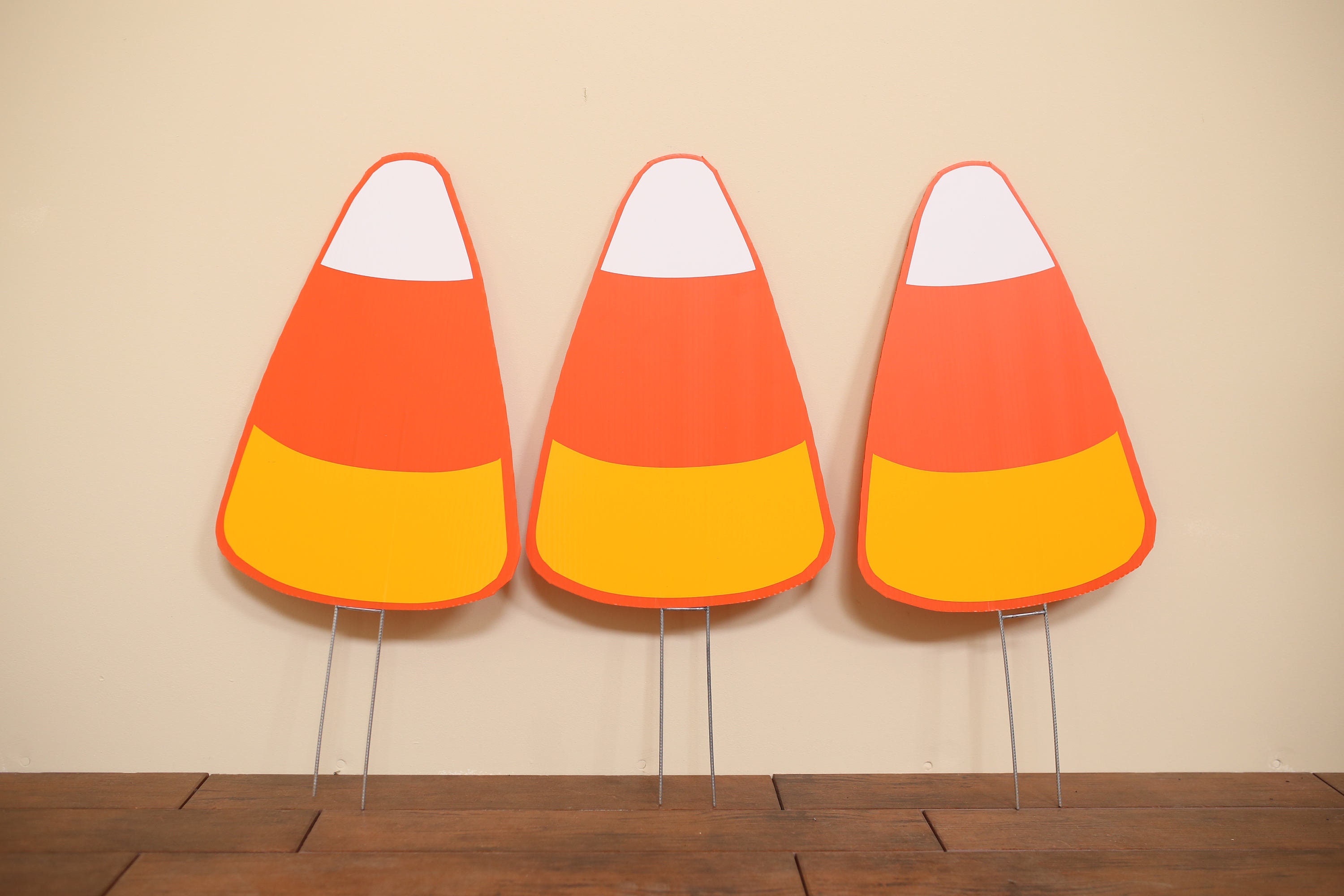 Halloween Candy Corn Yard Decorations | Yard Signs | Fall Decoration - Etsy
