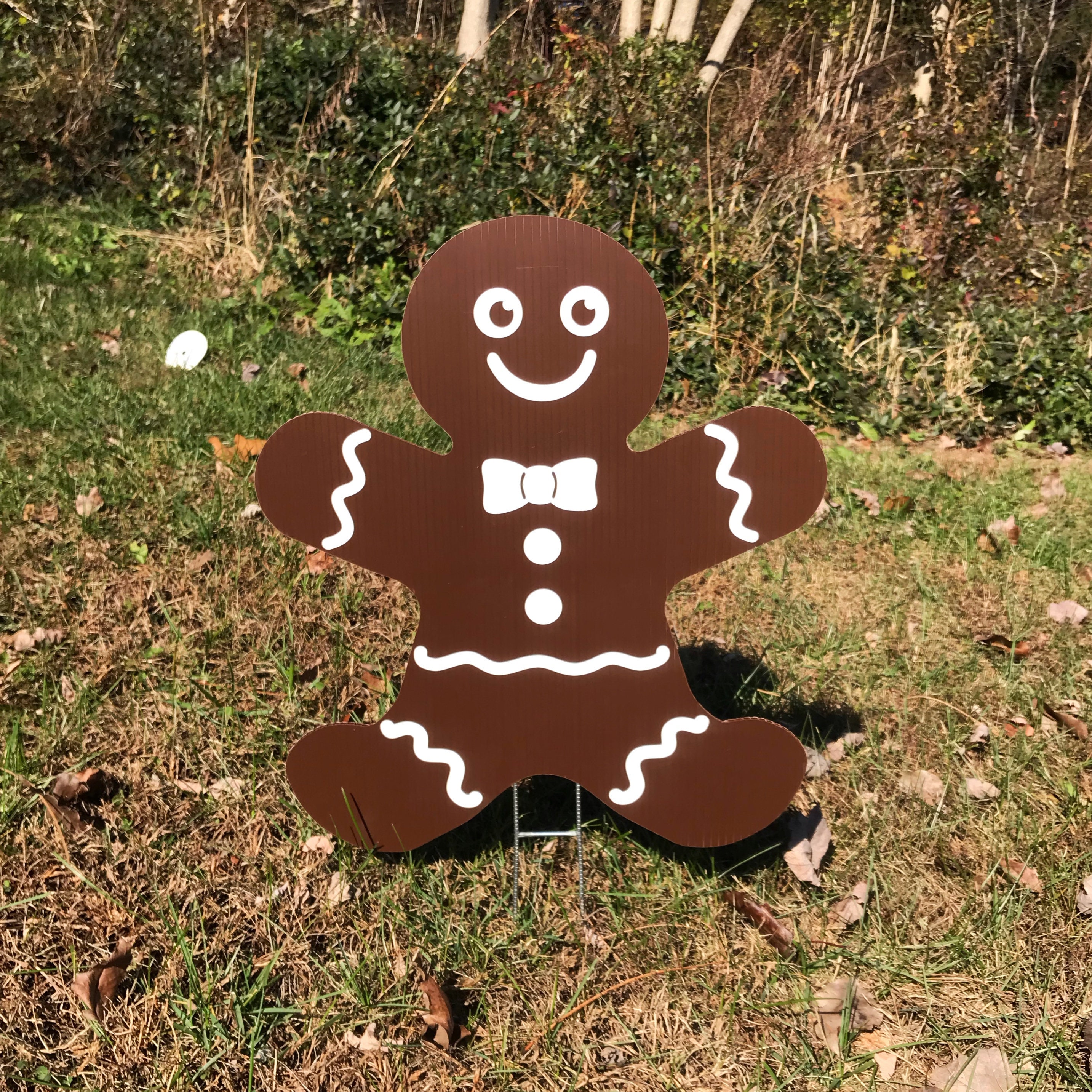 Gingerbread Man Lawn Decor Christmas Yard Signs | Etsy