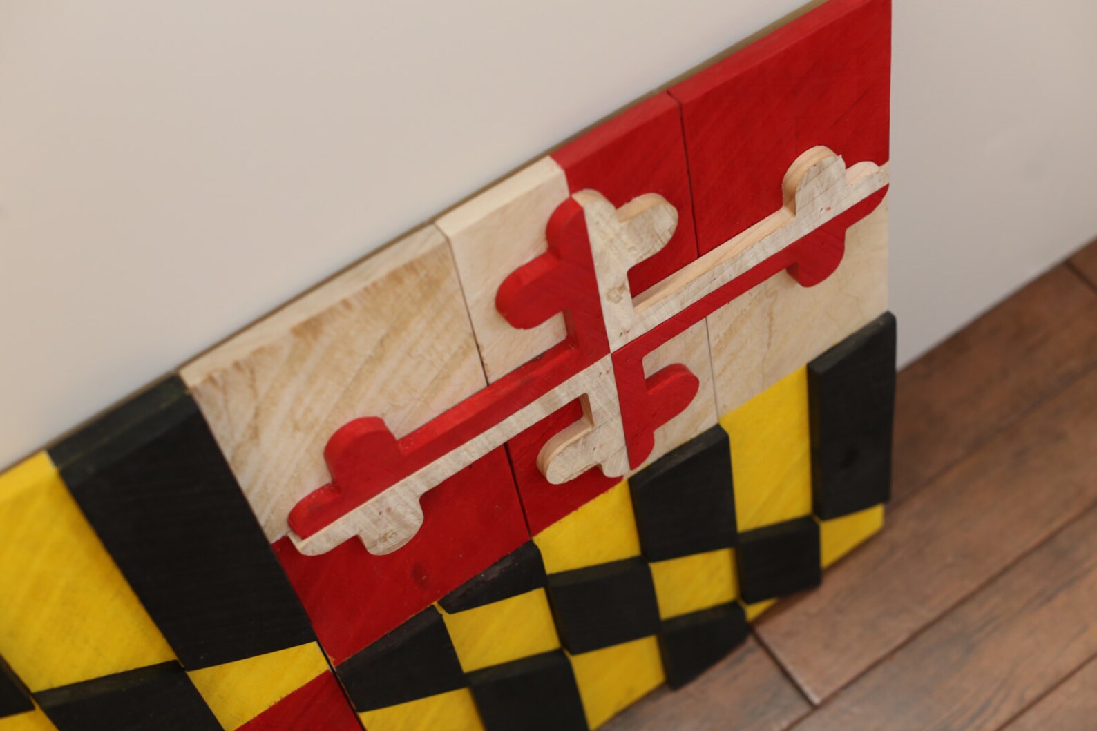 Handmade Wooden Maryland Flag | Maryland Decoration | Rustic Signs ...