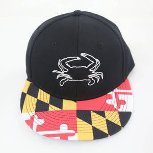 Maryland Flag Snapback Adjustable Hat | Embroidered Hat | Maryland ...