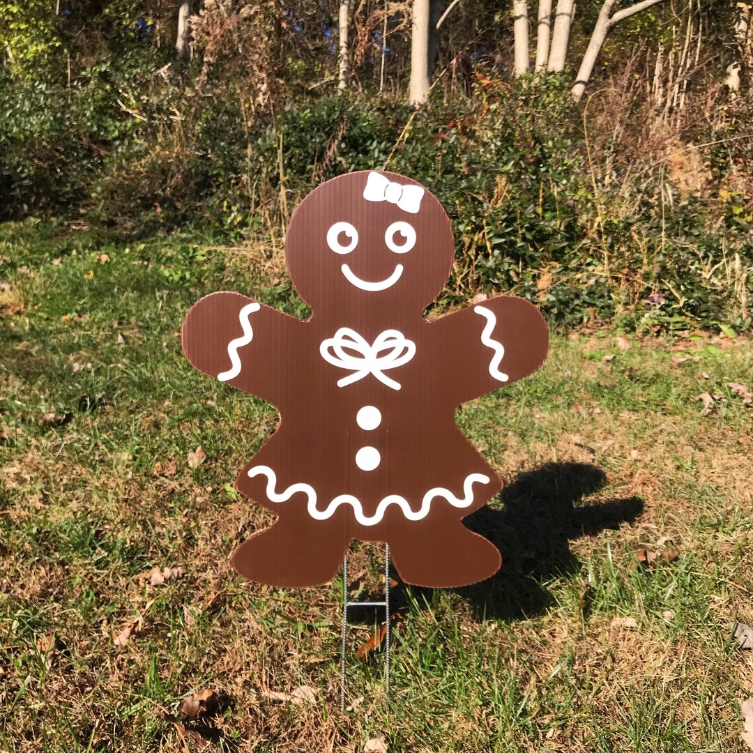 Gingerbread Woman Lawn Decor | Christmas Yard Signs | Holiday ...