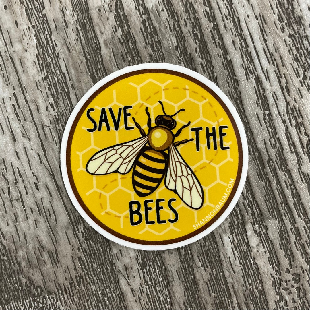 Set of Round Save the Bees Stickers | Bee Sticker | Decals - Etsy