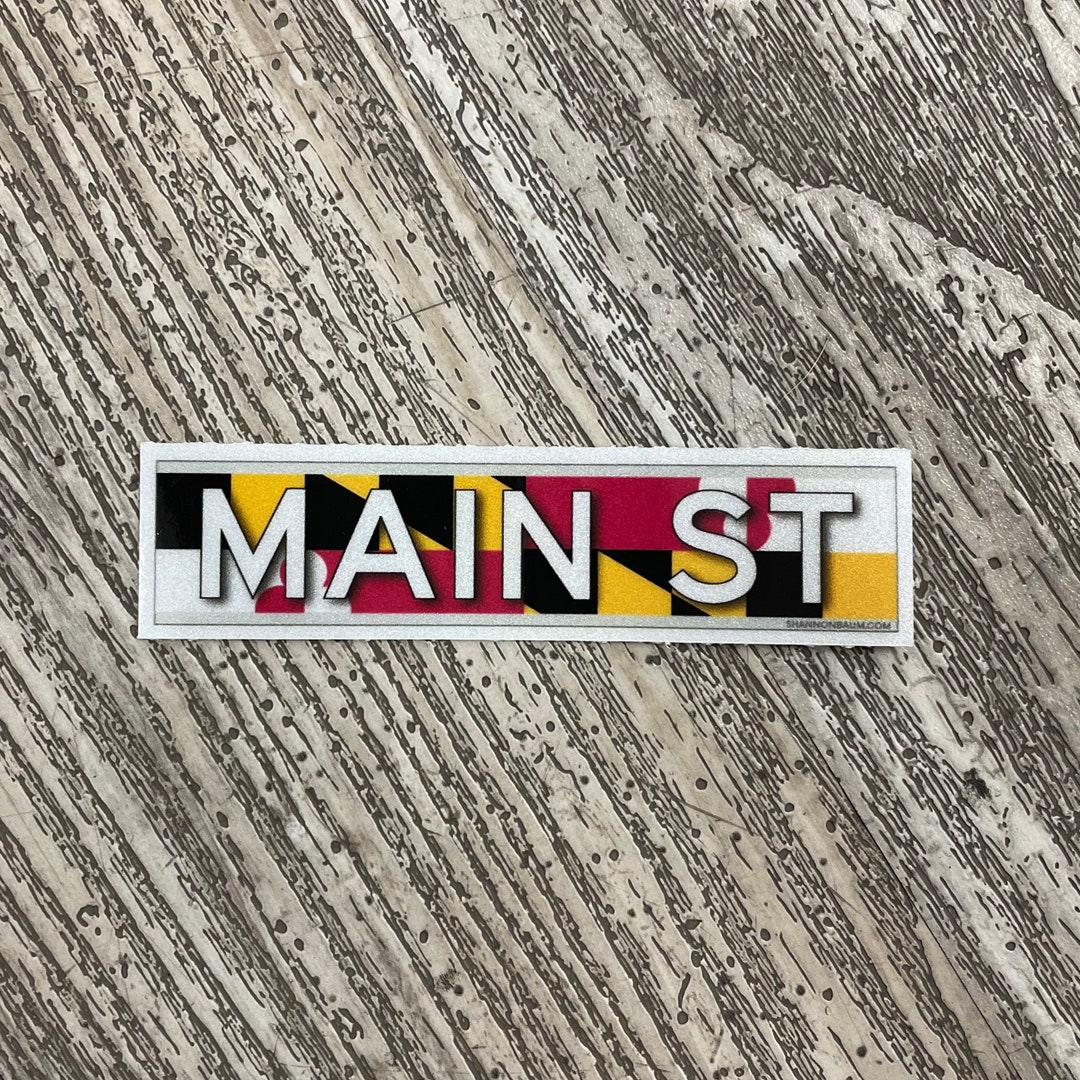 Set of Maryland Themed Main Street Stickers Laptop Sticker Decals - Etsy