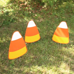 Halloween Candy Corn Yard Decorations | Yard Signs | Fall Decoration - Etsy