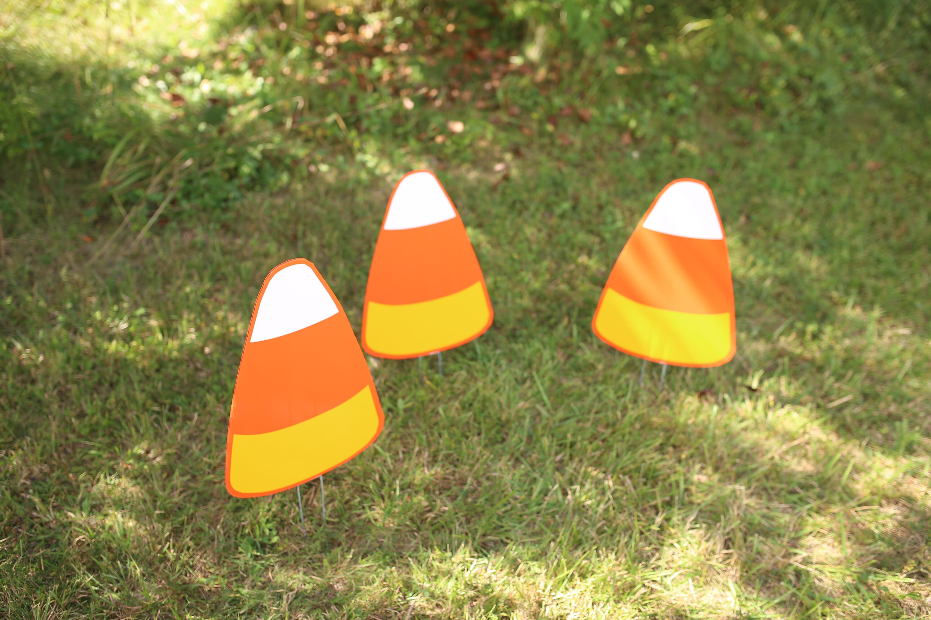 Halloween Candy Corn Yard Decorations | Yard Signs | Fall Decoration - Etsy