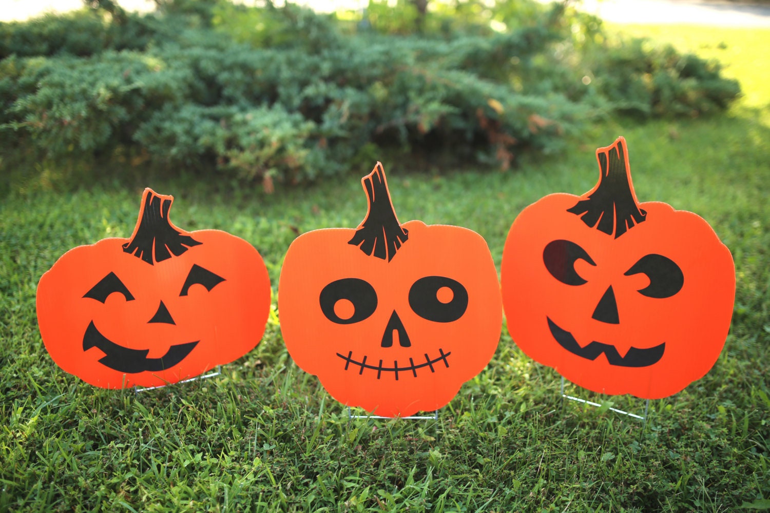 Halloween Pumpkin Yard Decor | Yard Signs | Halloween Decorations ...