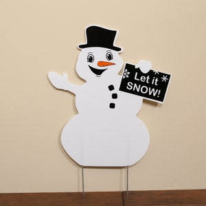 Snowman Lawn Decor | Yard Signs | Christmas Lawn Sign | Holiday ...
