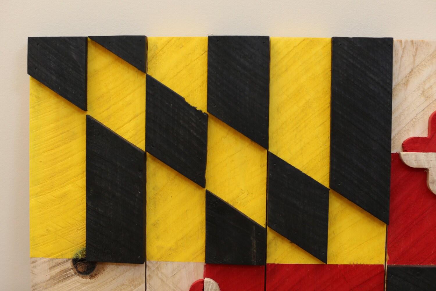 Handmade Wooden Maryland Flag | Maryland Decoration | Rustic Signs ...